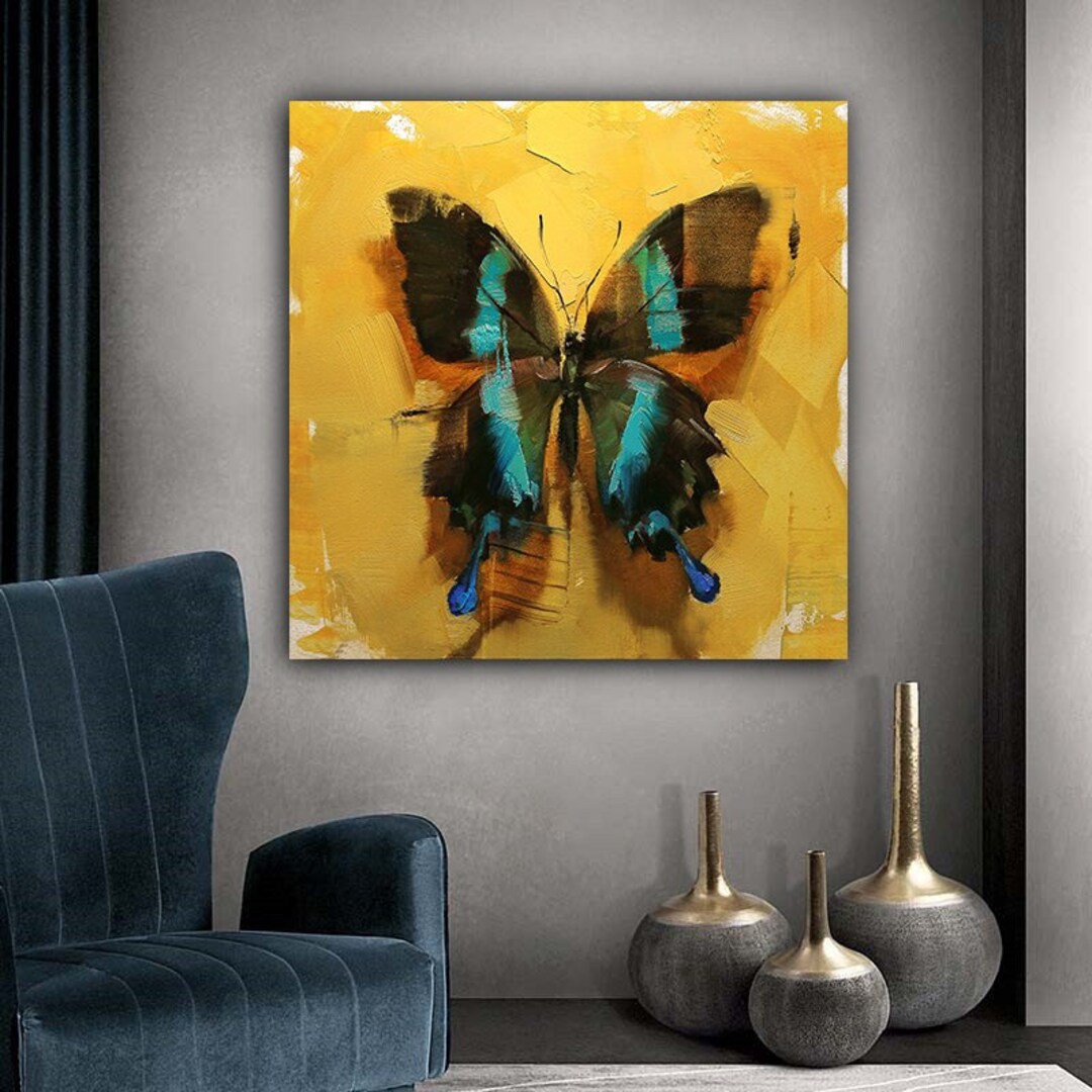 Butterfly Canvas Wall Art , Butterfly Canvas Painting , Butterfly ...