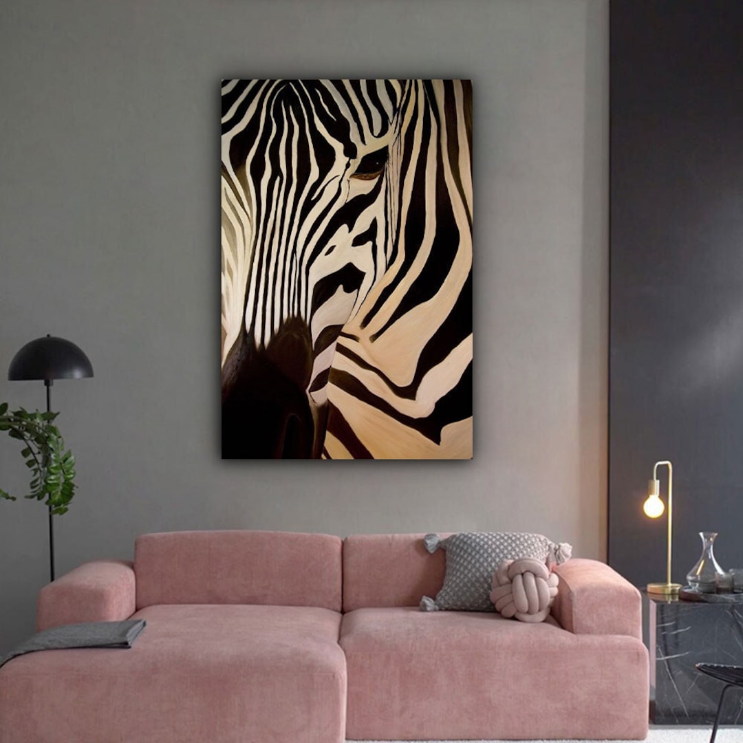 Abstract Zebra Canvas Wall Art , Zebra Canvas Painting , Zebra Wall ...