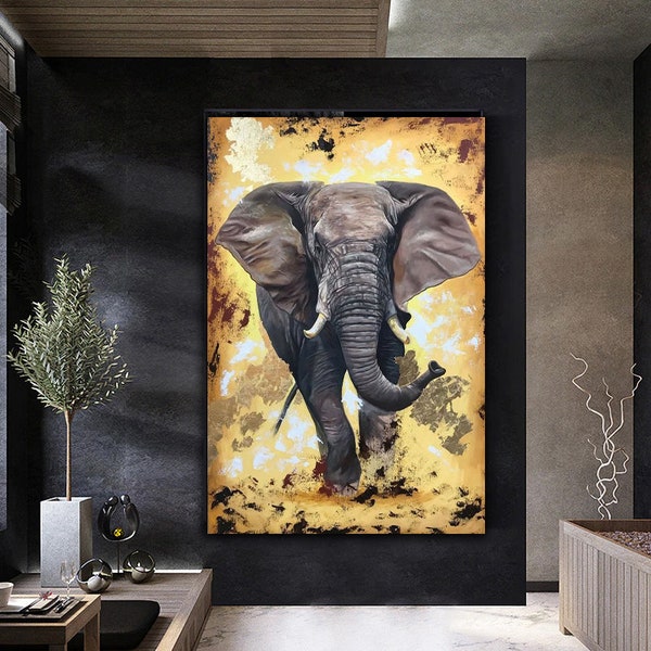 Elephant Canvas - Etsy