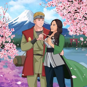 Personalized Couple Ninja Anime, Custom Family Ninja Anime Commission ...
