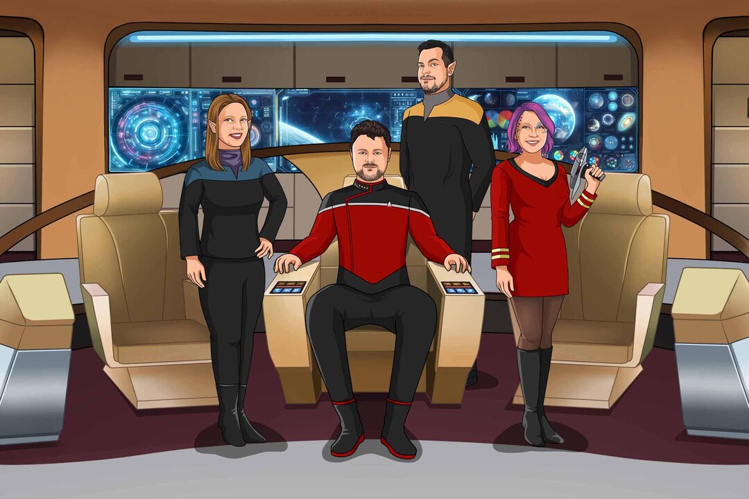 Custom Sci-fi Commander Portrait | Personalized Digital Artwork for Sci ...