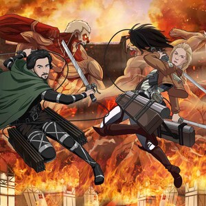 Custom Couple Anime AOT Portrait From Photo, Personalized Family AOT ...