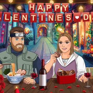 Personalized Couple Ninja Anime, Custom Family Ninja Anime Commission ...