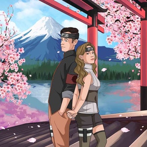 Personalized Couple Ninja Anime, Custom Family Ninja Anime Commission ...