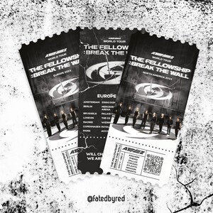 ATEEZ Break the Wall TOUR Merch TICKET Atiny Kpop Gift World Tour ...