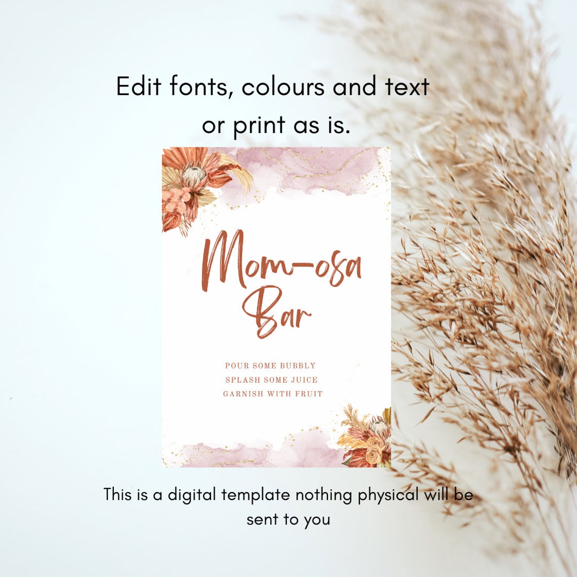 Boho Mimosa Bar Sign, Momosa Bar Sign, Mumosa Bar Sign, Mimosa Juice ...