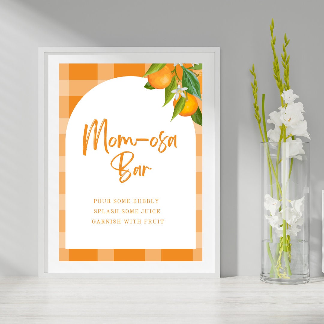 Cutie Mimosa Bar Sign, Baby Shower Decor, Table Signage, Drinks Bar ...
