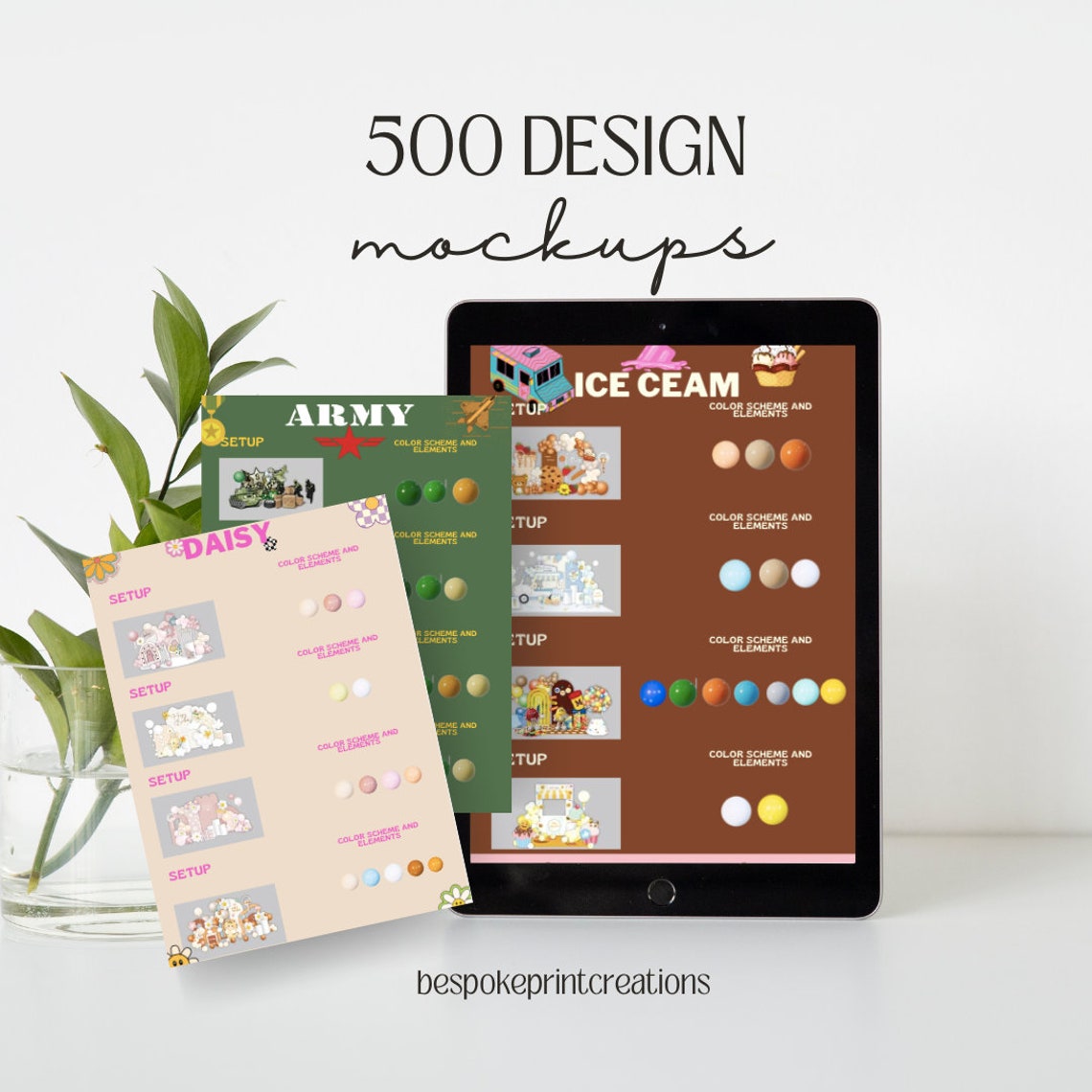 500 Birthday Backdrop Design Inspiration PDF, Printable Party Backdrop ...