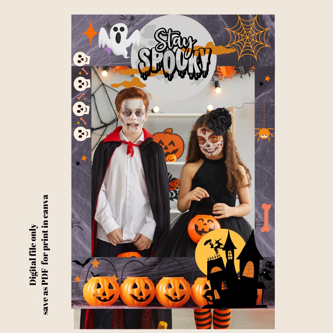 Halloween Photo Booth Prop, Hallowenn Selfie Frame, Halloween Photo ...