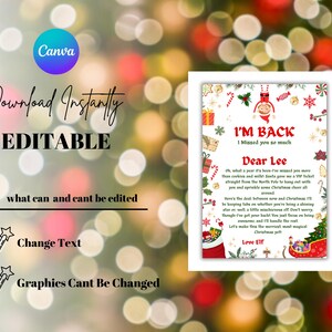 Elf Arrival and Goodbye Letter Set, Christmas Elf Letter Combo, Elf ...