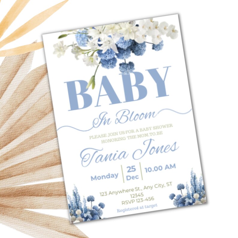 Baby in Bloom Baby Shower Invitation, Wildflower Baby Shower Invitation ...