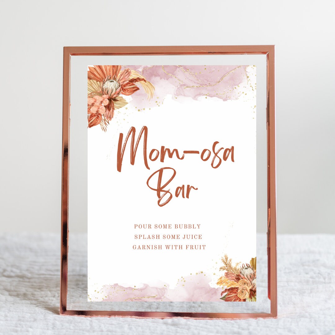 Boho Mimosa Bar Sign, Momosa Bar Sign, Mumosa Bar Sign, Mimosa Juice ...