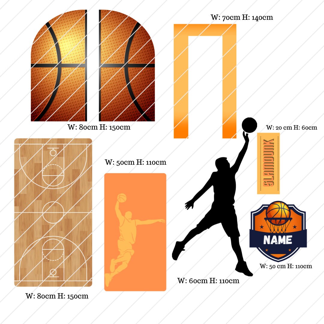 Basketball Birthday Backdrop Event Planner Mock-up DIY Printable ...