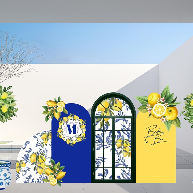 Lemon Backdrop - Etsy