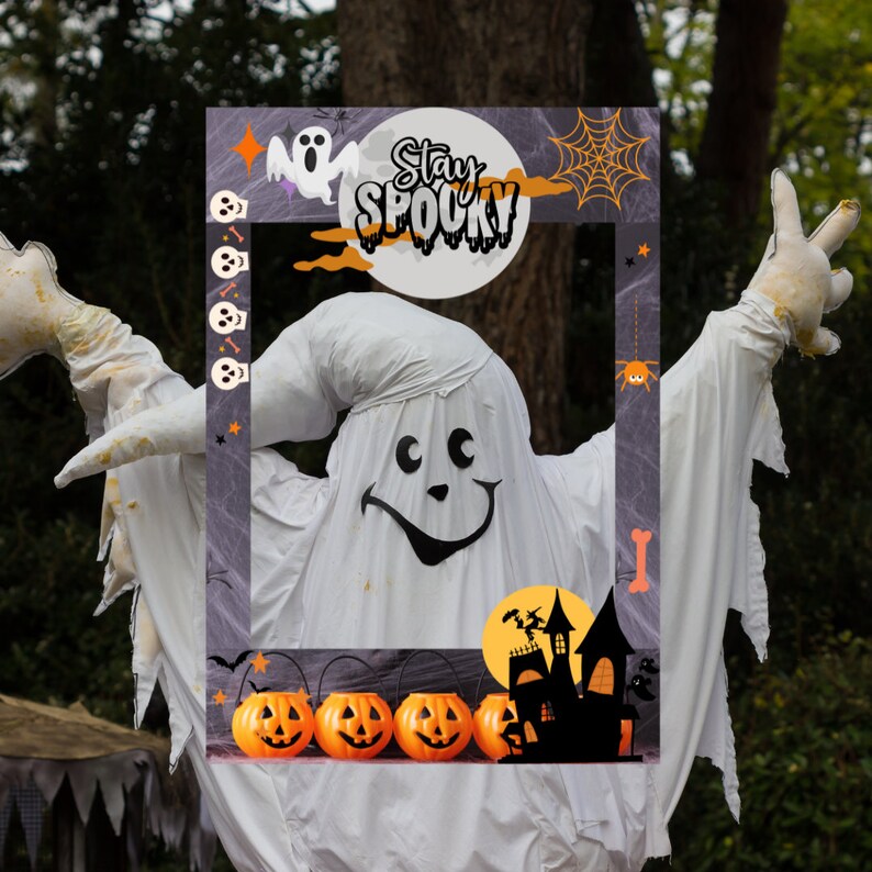 Halloween Photo Booth Prop, Hallowenn Selfie Frame, Halloween Photo ...