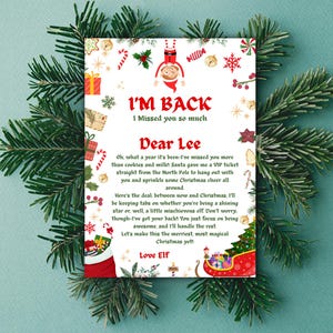Elf Arrival and Goodbye Letter Set, Christmas Elf Letter Combo, Elf ...