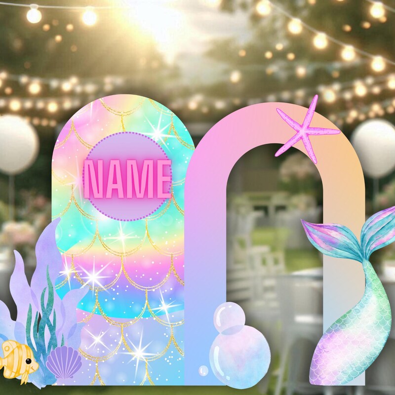 Mermaid Party Backdrop - Etsy