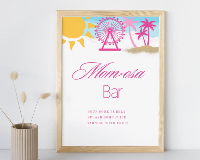 Mimosa Bar Sign, Carnival Baby Shower, Baby Chella Sign, Festival Table ...
