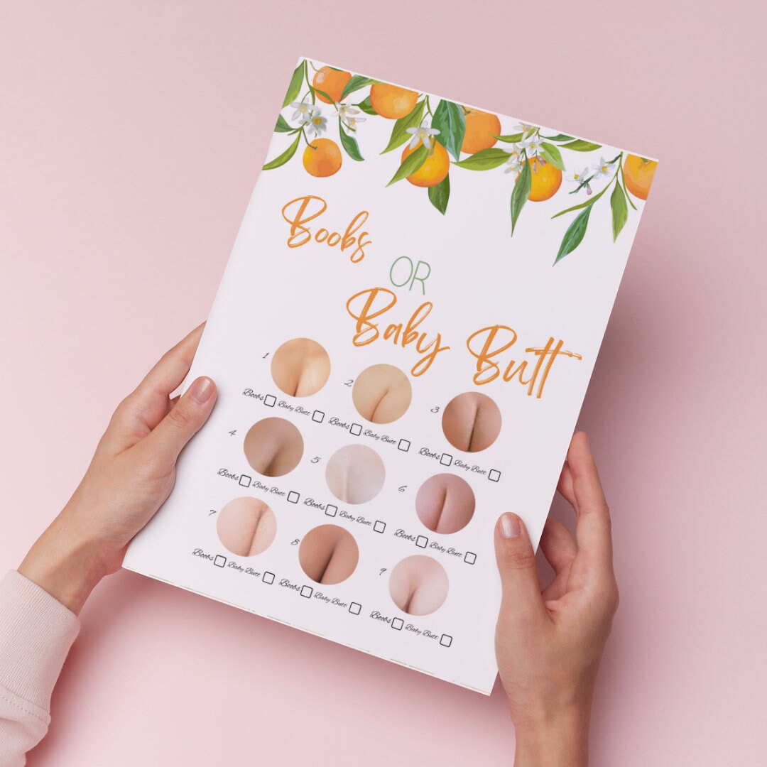 Editable Cutie Baby Shower Game Bundle, Citrus Baby Shower Games ...