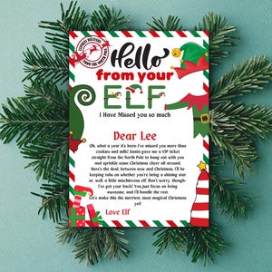 Elf Arrival Letter, Christmas Elf Editable Letter, Hello From Elf ...