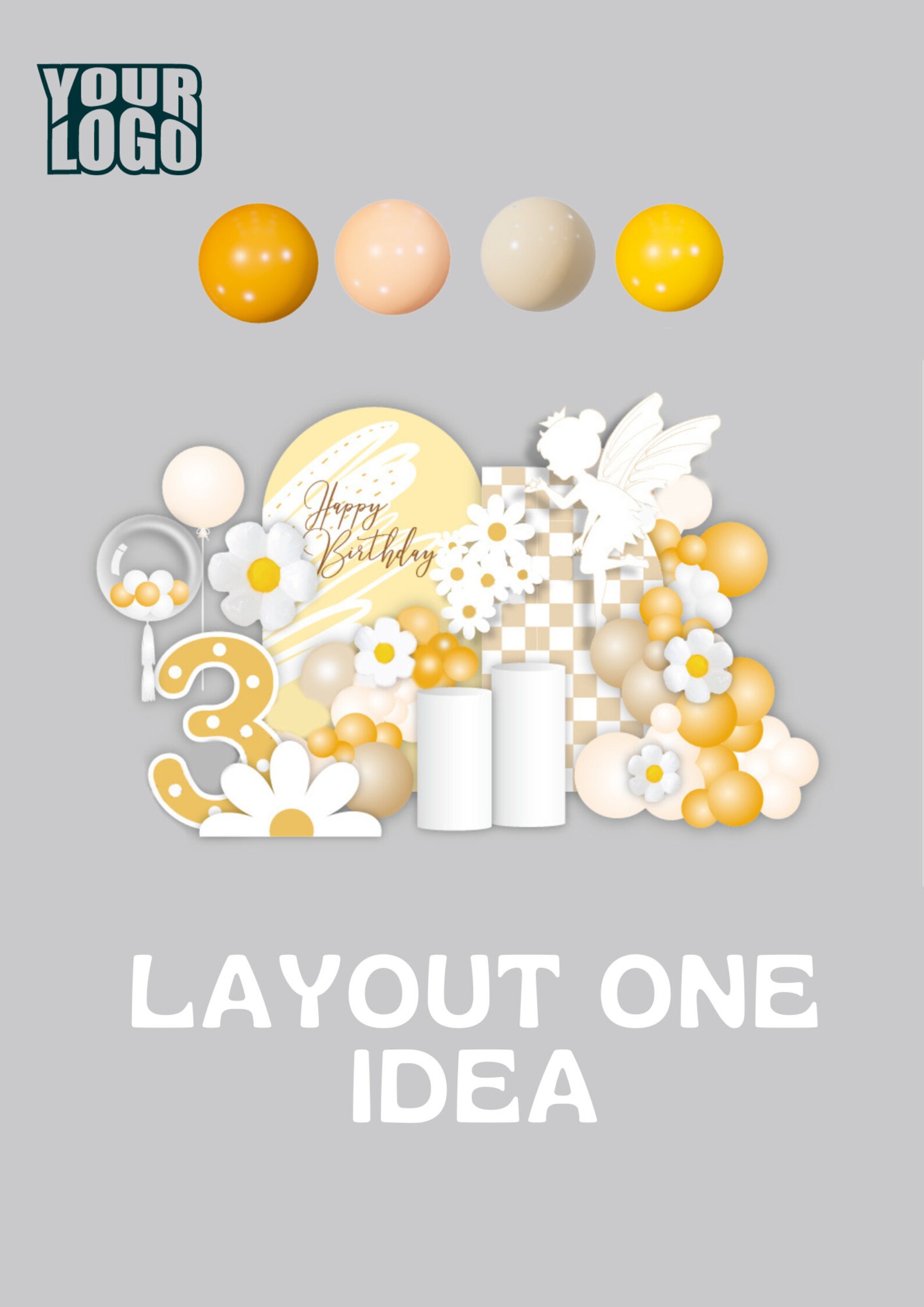 500 Birthday Backdrop Design Inspiration PDF, Printable Party Backdrop ...