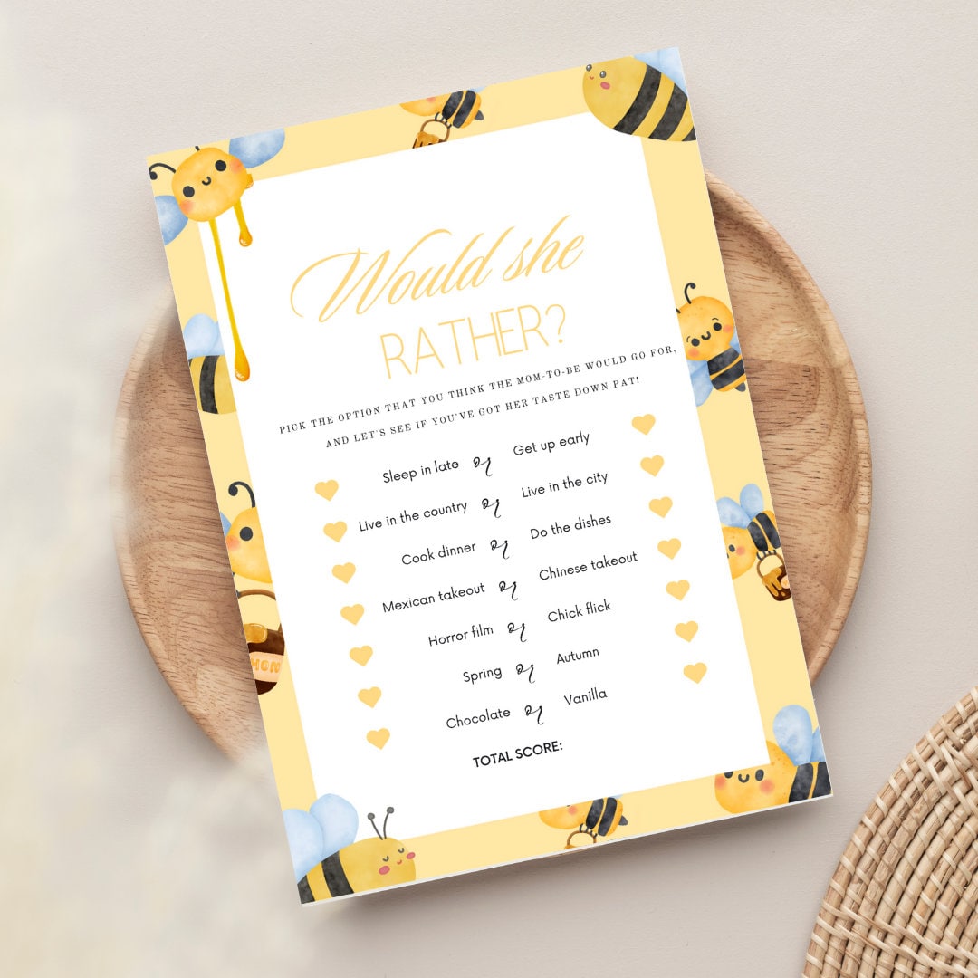Editable Sweet as Can Bee Baby Shower Game Bundle, Bee Baby Shower Game ...