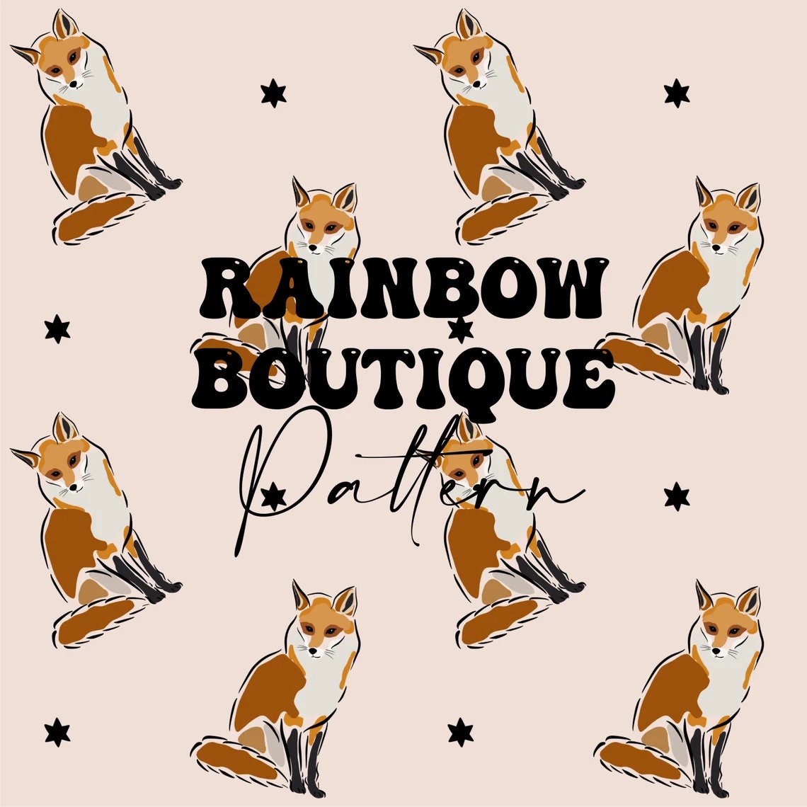 Seamless Fox Pattern Repeating Pattern Cute Fox Forest - Etsy