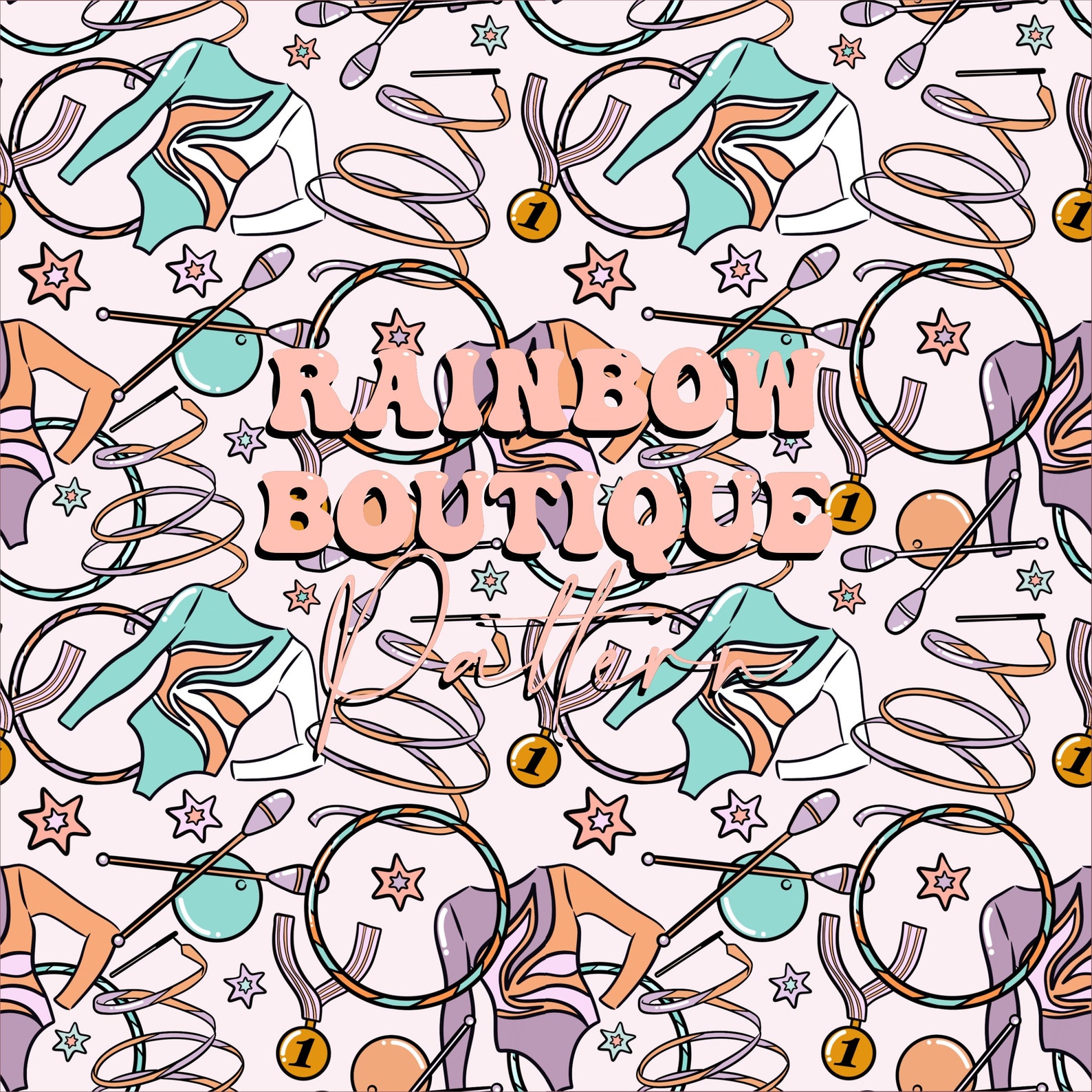 Gymnastic Seamless Pattern, Seamless File Gymnastics, Girls Seamless ...