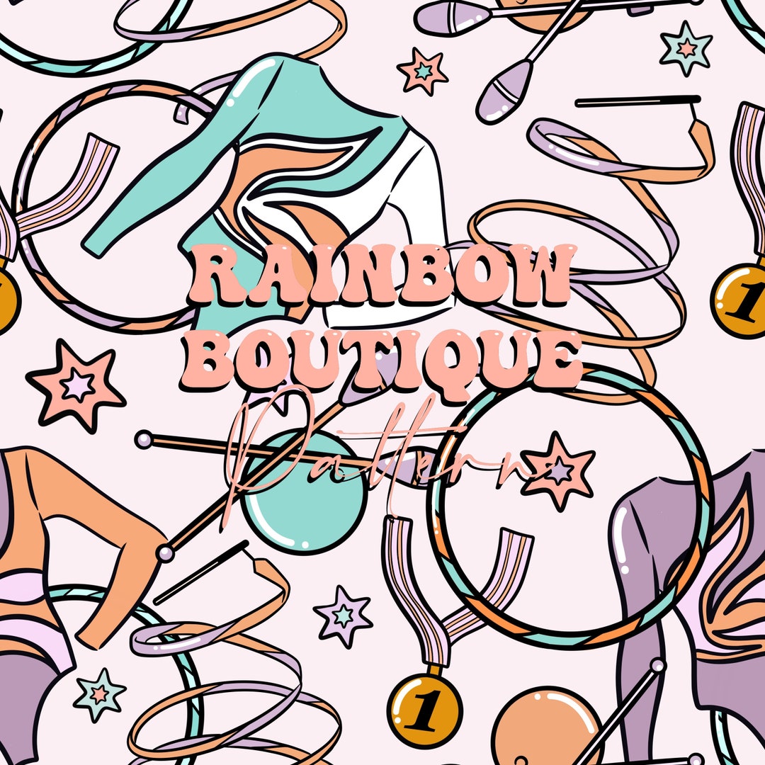 Gymnastic Seamless Pattern, Seamless File Gymnastics, Girls Seamless ...