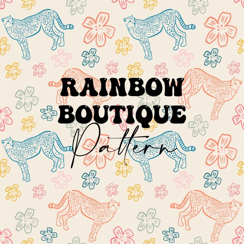 Rainbow Cheetah Pattern Wild Cat Pattern Repeating Unlimited - Etsy