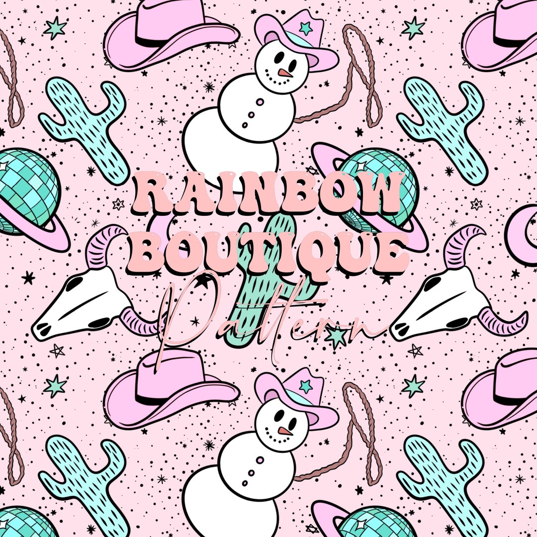 Cowboy Christmas Pattern Seamless Pattern Cowgirl Western - Etsy