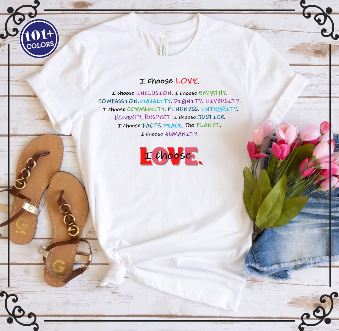 Love and Kindness Shirt, Empathy Compassion Equality Respect Shirt ...