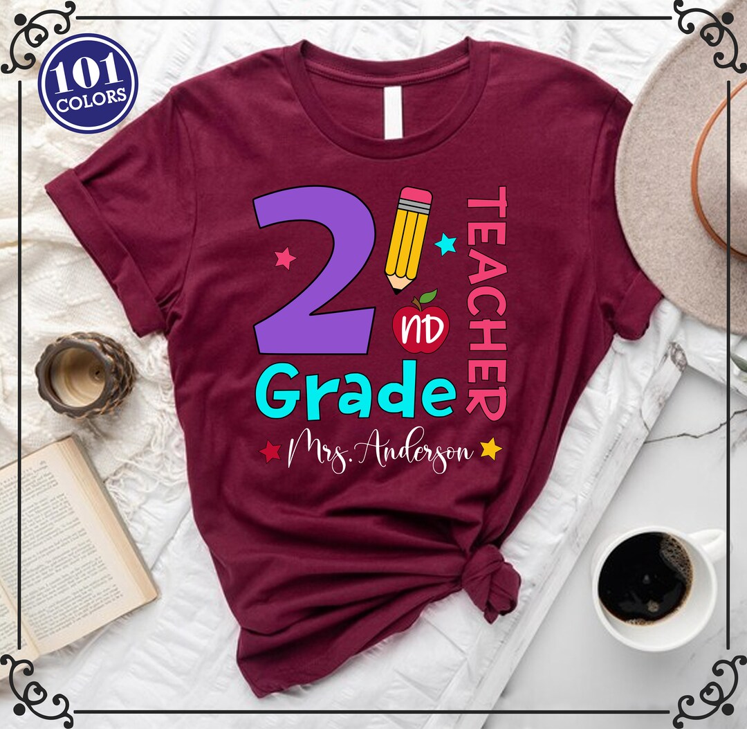 Second Grade Teacher Shirt, 2nd Grade Teacher Shirt, 2nd Grade T-shirt ...