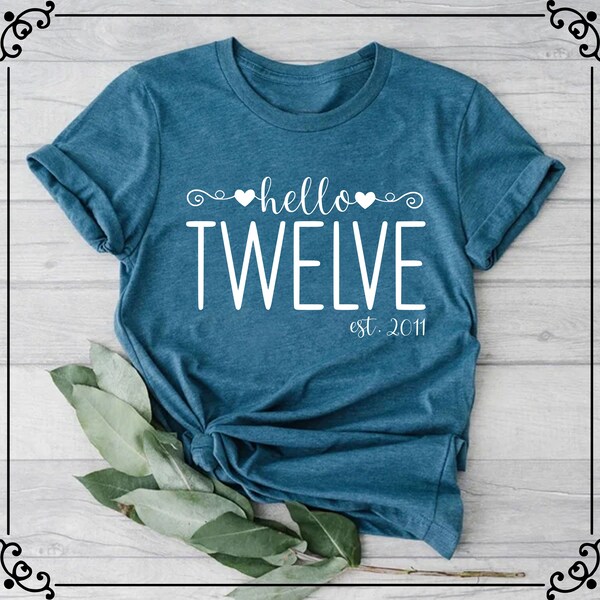 12th Birthday Shirt - Etsy