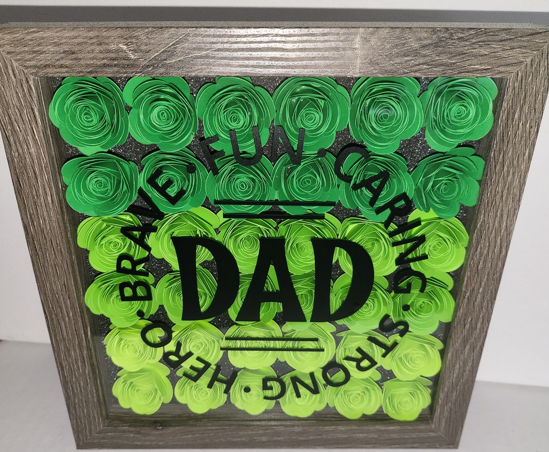 Custom "dad" Shadow Box- Perfect Father's Day Gift - Etsy