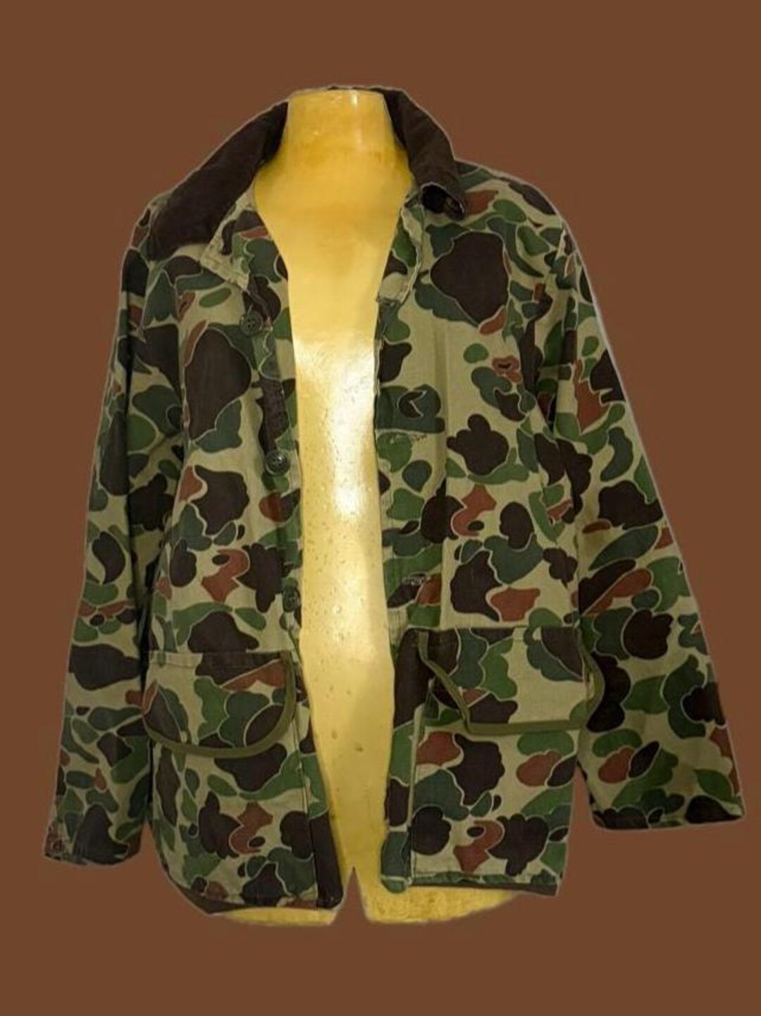 Vintage Camo Hunting Jacket | Oversized Woodland Camo, Size Large - Etsy