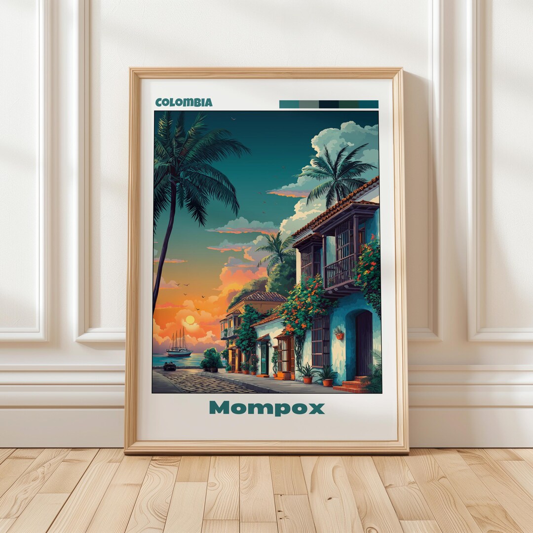 Mompox Poster - Colombia Wall Art - South America Travel Print - Gift ...