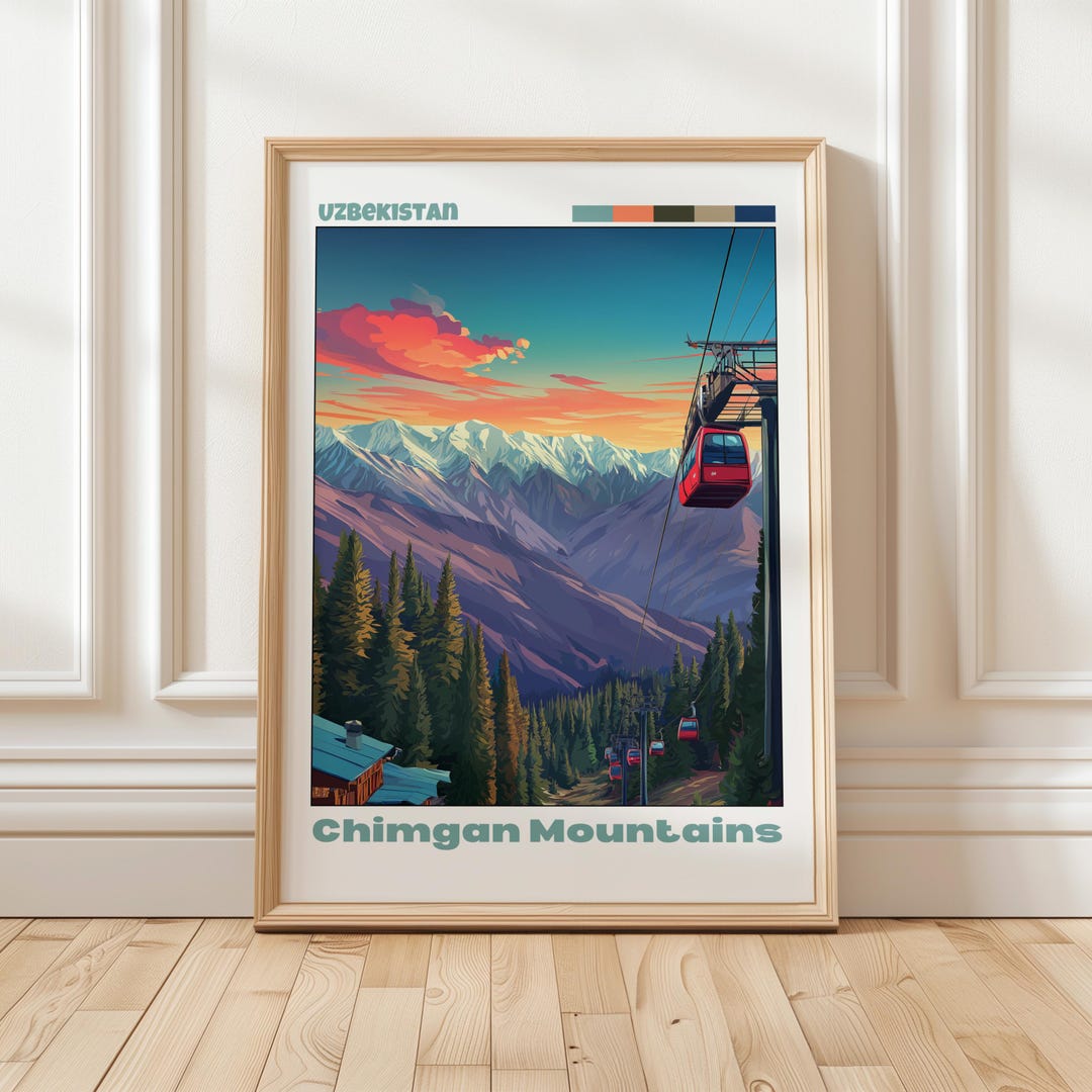 Chimgan Mountains Poster - Uzbekistan Wall Art - Travel Wall Art - Gift ...