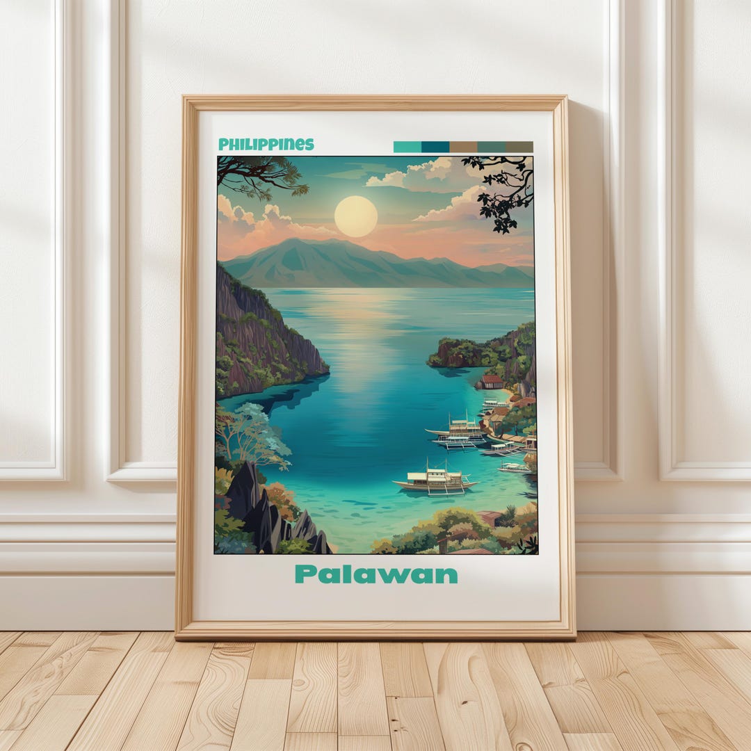 Palawan Poster - Philippines Wall Art - Travel Print - Gift for Travel ...