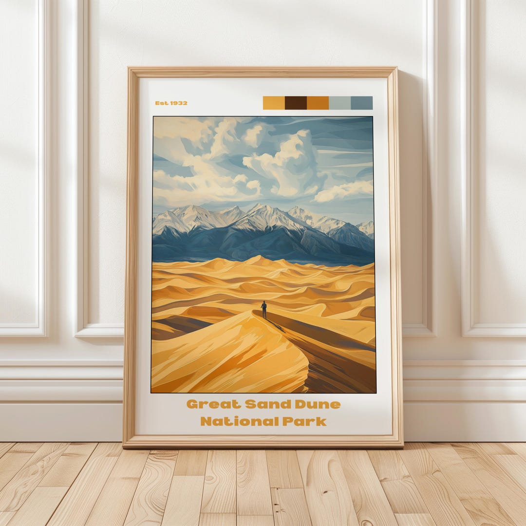 Great Sand Dune National Park Poster - USA Wall Art - Gift for Travel ...