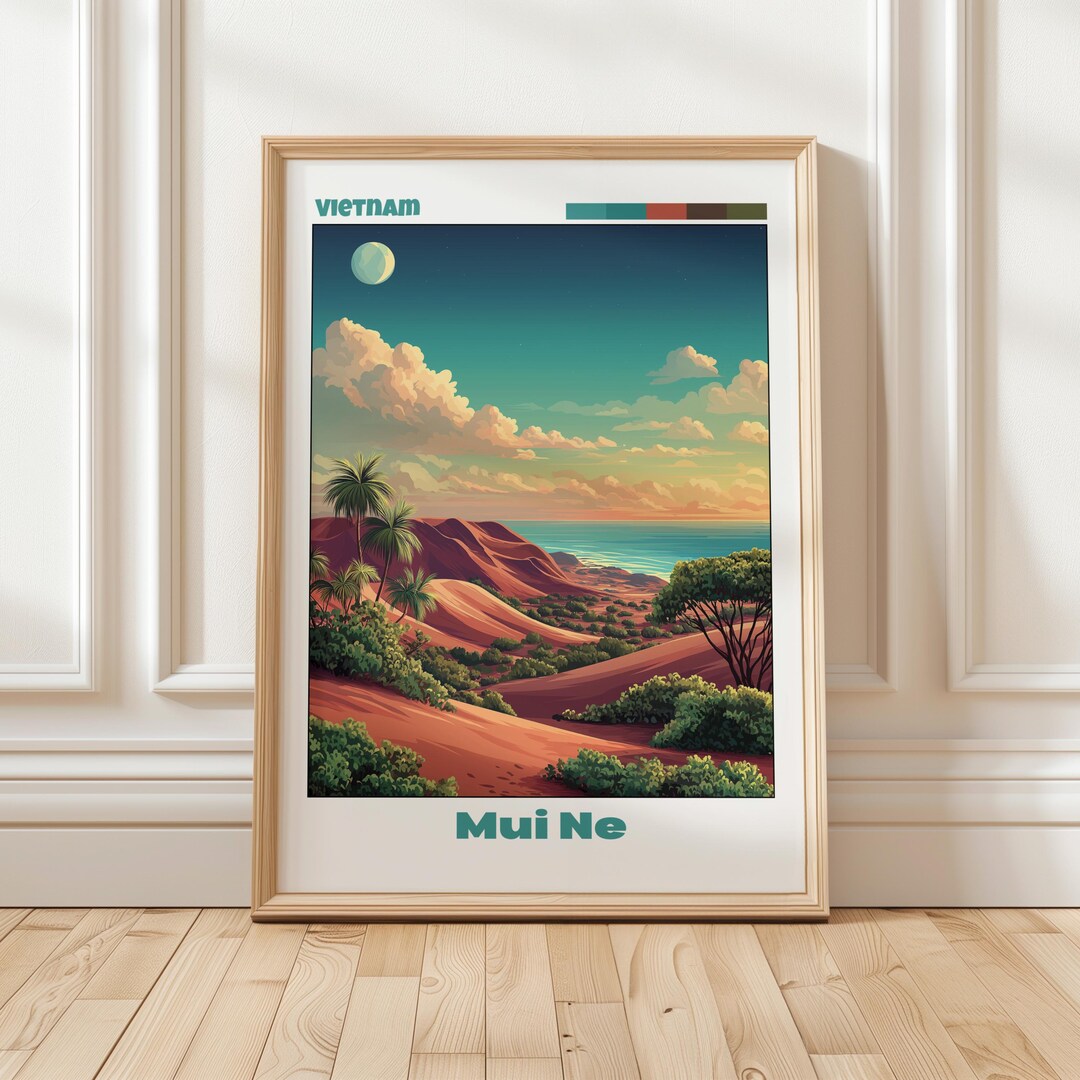 Mui Ne Poster - Vietnam Wall Art - Travel Print - Gift for Travel Lover ...