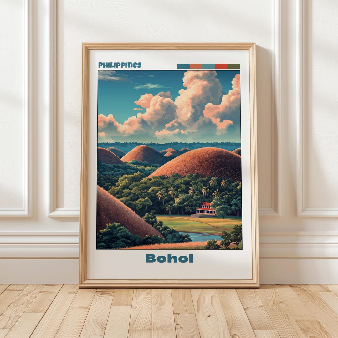 Bohol Poster - Gift for Travel Lover - Philippines Wall Art - Travel ...