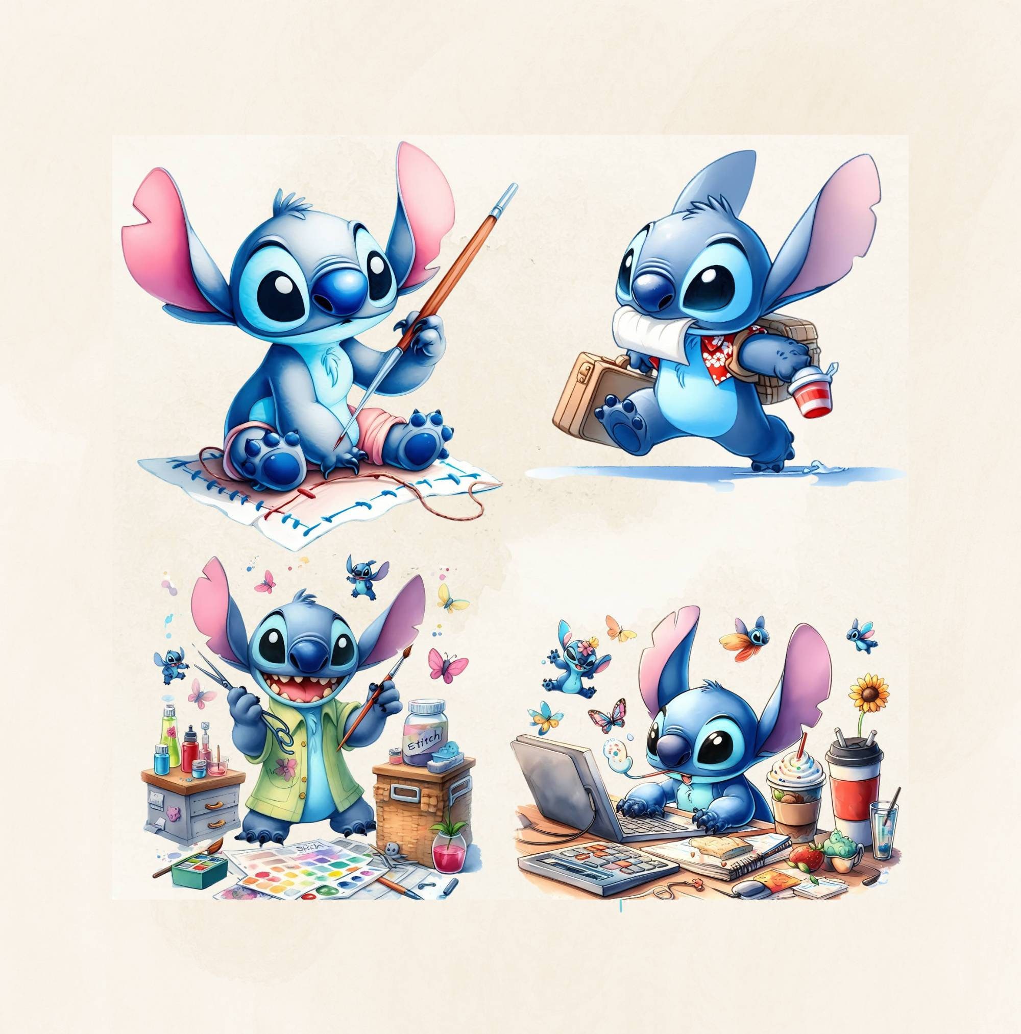 4 Stitch PNG, Stitch Working, Clipart Digital Design PNG File for ...