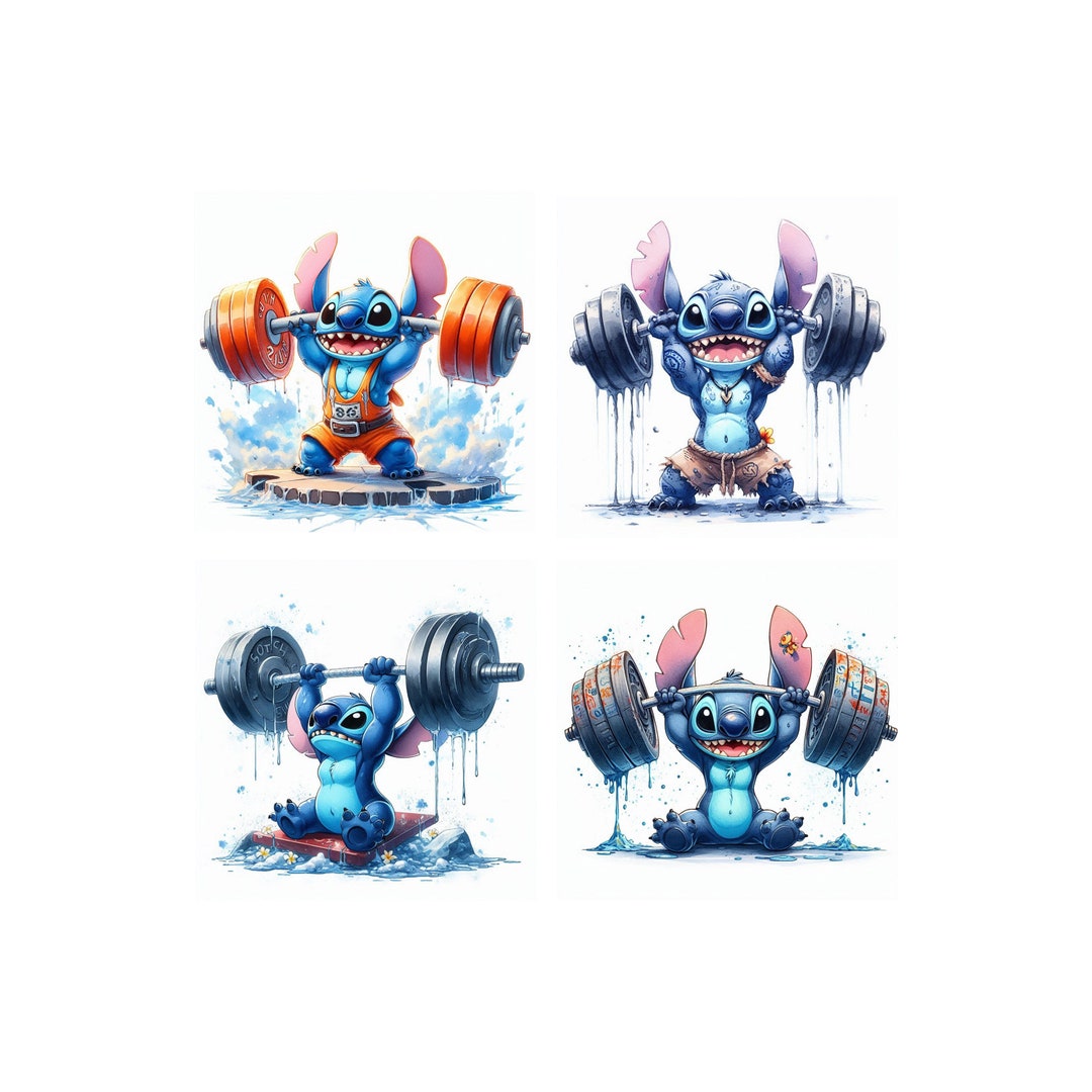 4 PNG Stitch en Gym EPIC Clipart Diseño Digital PNG Archivo, Stich png ...