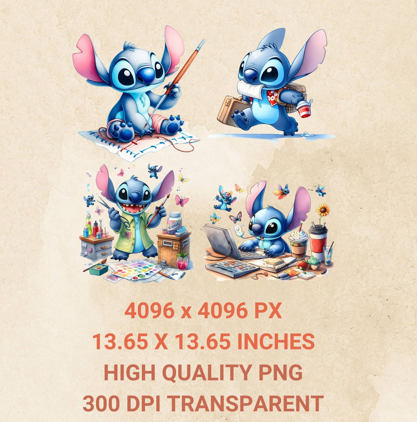 4 Stitch PNG, Stitch Working, Clipart Digital Design PNG File for ...