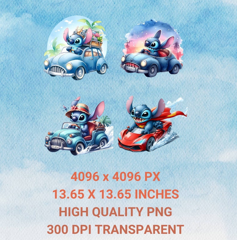 4 PNG Stitch Clipart Digital Design PNG File for Sublimination, Stich ...