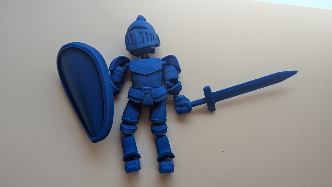 Articulated 3D Flexible Knight With Sword and Shield - Etsy