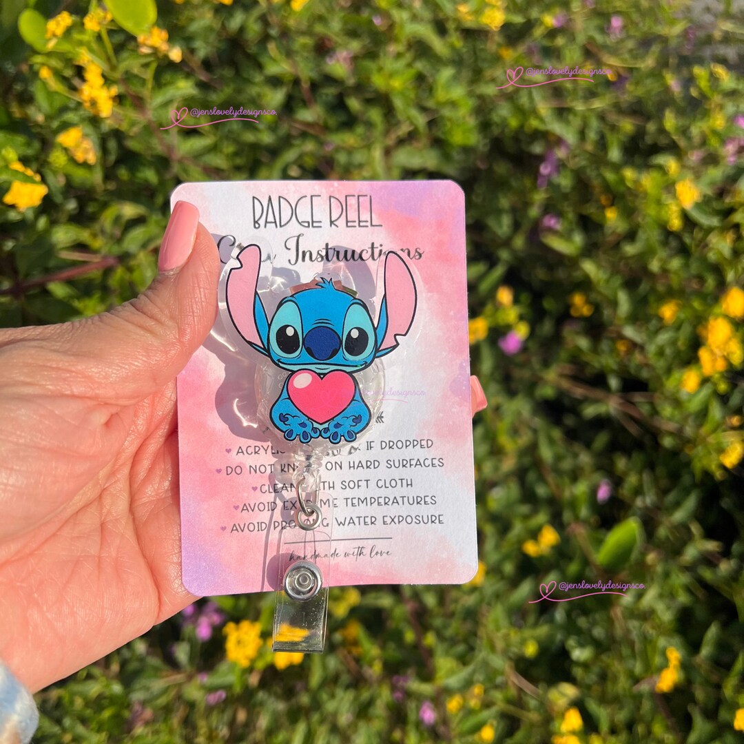 Stitch Love Badge Reels Perfect Gift for Nurses,dental Assistants ...