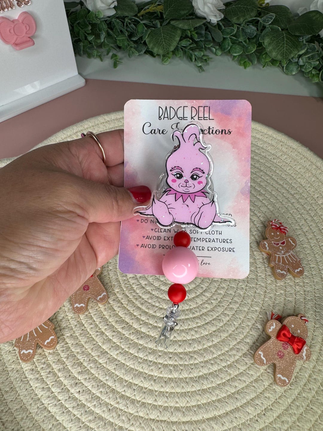 Pink Baby Mean Monster Nurse Badge Reels! Nurses Week Gifts, Healthcare ...