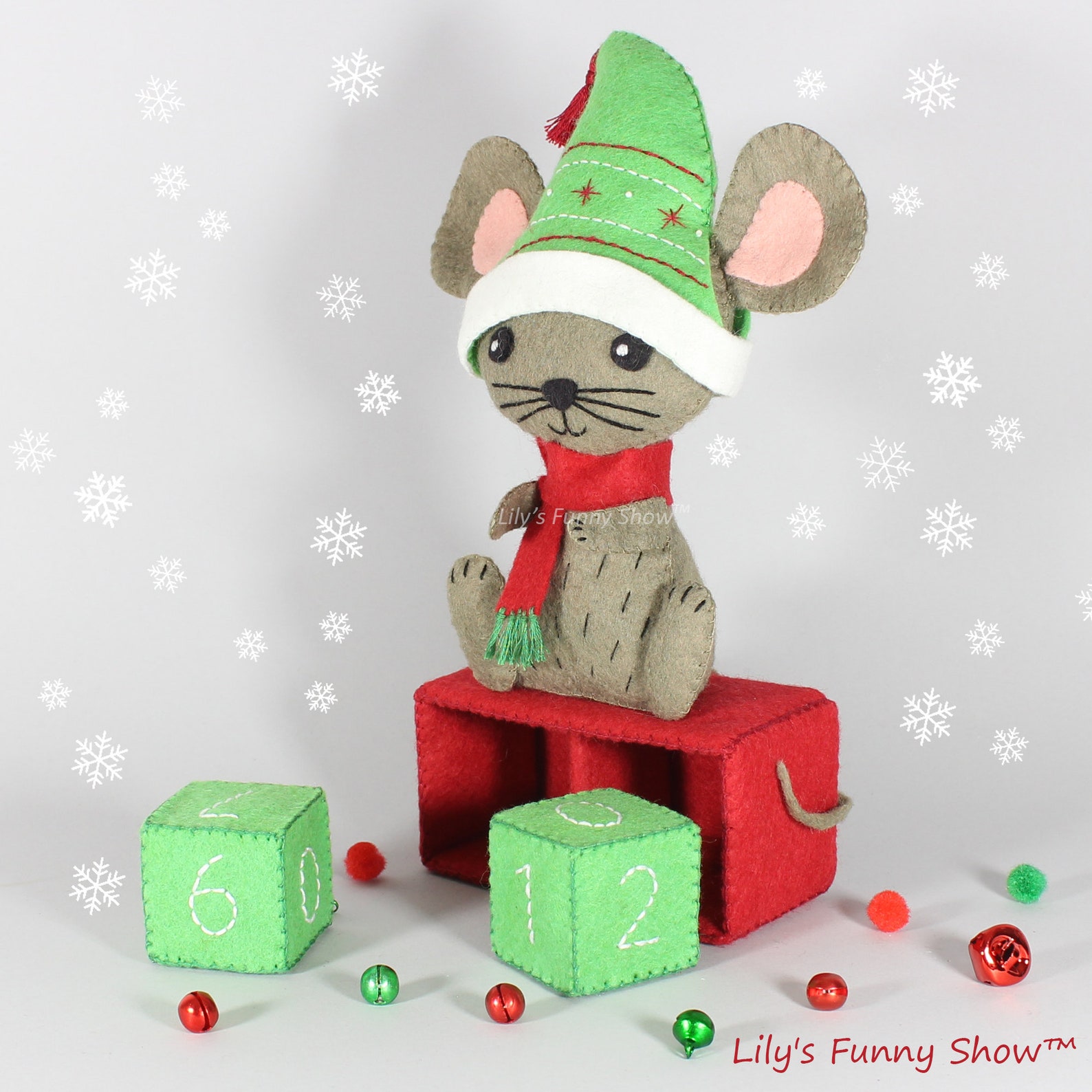 Advent Calendar-pdf & SVG Pattern-christmas Mouse-sewing Plush Pattern ...